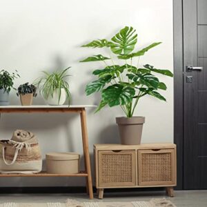 Eyamumo 28" Fake Plants Large Tropical Palm Tree Artificial Monstera Faux Plant Tree in Pot for Indoor Outdoor Home Office Garden Decoration