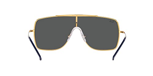 Ray-Ban RB3697 Wings II Square Sunglasses, Legend Gold/Dark Grey, 35 mm