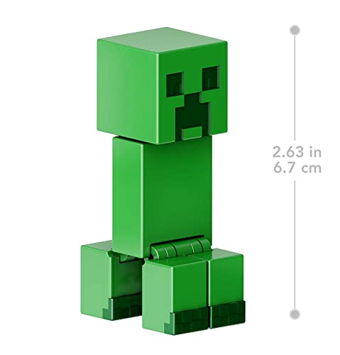 Mattel Minecraft Toys 3.25-Inch Action Figure, Creeper With Accessory & Portal Piece, Toy Collectible Inspired By Video Game