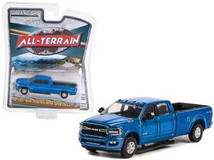 2021 dodge ram 3500 big horn sport 4x4, blue - greenlight 35230f/48-1/64 scale diecast car