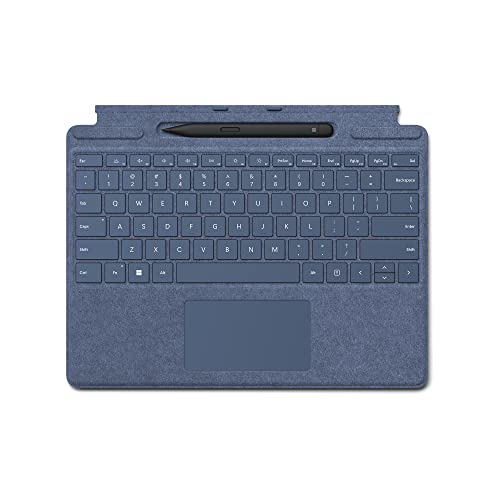 Microsoft Surface Pro Signature Keyboard with Slim Pen 2 Bundle, Sapphire Colour Keyboard