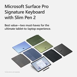 Microsoft Surface Pro Signature Keyboard with Slim Pen 2 Bundle, Sapphire Colour Keyboard