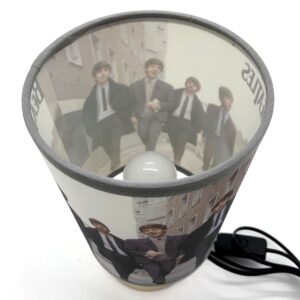 Table Lamp Bedside Night Light Beatles Wood Base Room Decoration or Great Gift Ideas