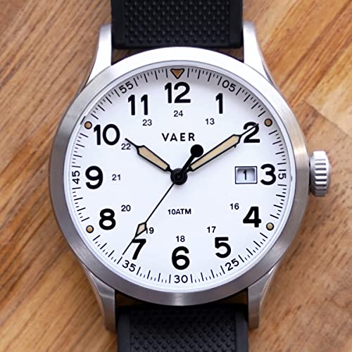 Vaer S5 Calendar Field Watch - 40mm White