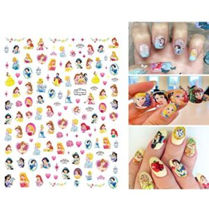 Cute Cartoon Nail Art Sticker Nail Art Supplies 3D Self-Adhesive Nail Decals Designer Nail Stickers Cartoon Nail Designs for Women Girls Acrylic Nails Decoration Manicure Accessories 4 Sheets