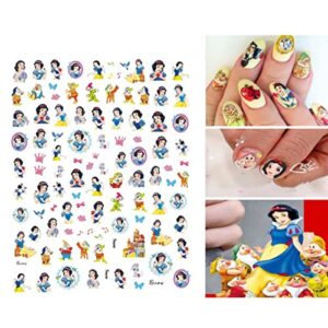 Cute Cartoon Nail Art Sticker Nail Art Supplies 3D Self-Adhesive Nail Decals Designer Nail Stickers Cartoon Nail Designs for Women Girls Acrylic Nails Decoration Manicure Accessories 4 Sheets