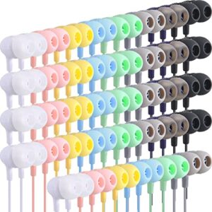 250 pack earbuds bulk kids earbuds headphones classroom earphones with wire ear headphones for schools classrooms libraries children students gift (multi colors)