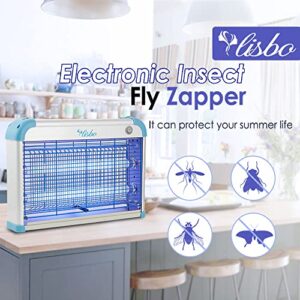 Electric Bug Zapper, 3000 Volt Powerful Flying Insect Mosquito Flies Killer 20W Blue UV Light Attract, Plug-in Pest Control Machine for Moth,Fruit Fly,Fungus Gnat,Garage Bug Catcher/Eliminator/Shocker