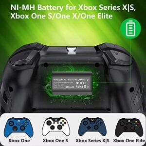 4 x 1600mAH Rechargeable Battery Packs for Xbox One Controller Xbox Series X|S Battery Packs with Charger Dock USB Charger Station for Xbox Series X|S, Xbox One S/One X/One Elite (Size 1)