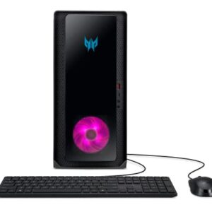 Acer Predator Orion 3000 PO3-640G-UR11 Gaming Desktop | 12th Gen Intel Core i7-12700F 12-Core | NVIDIA GeForce RTX 3060 | 16GB DDR4 | 512GB SSD | 1TB HDD | Intel Wi-Fi 6E | Keyboard & Mouse,Black