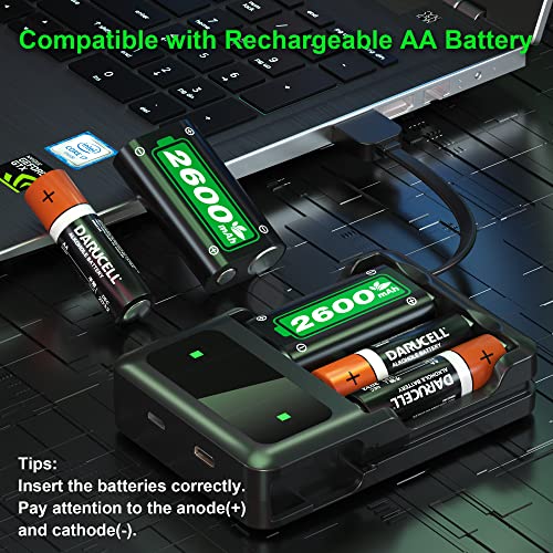 Fast Charge Xbox Controller Battery Pack, 2600mAh x2 Rechargeable Battery Pack with Charger for Xbox One/Xbox Series X/Xbox Series S/Xbox One X|S/Xbox One Elite Wireless Controller, Xbox Accessories