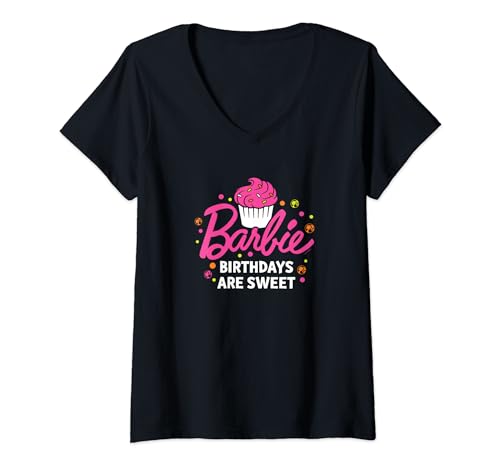 Barbie - Birthdays Are Sweet V-Neck T-Shirt