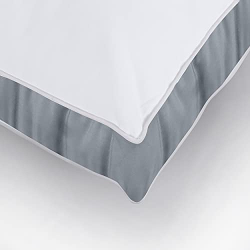 Utopia Bedding Bed Pillows for Sleeping Standard Size (Grey), Set of 2, Cooling Hotel Quality, Gusseted Pillow for Back, Stomach or Side Sleepers