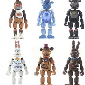 MOV Lightening Toy Security Breach Series Foxy Bonnie Fazbear PVC Action Figures Models Dolls Birthday Gift Toys for Kids (d)