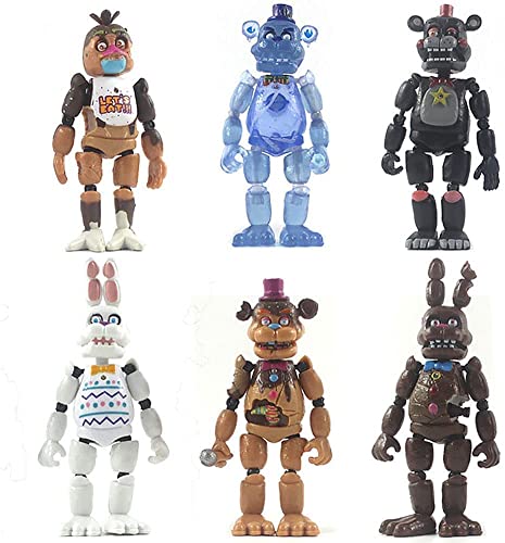 MOV Lightening Toy Security Breach Series Foxy Bonnie Fazbear PVC Action Figures Models Dolls Birthday Gift Toys for Kids (d)