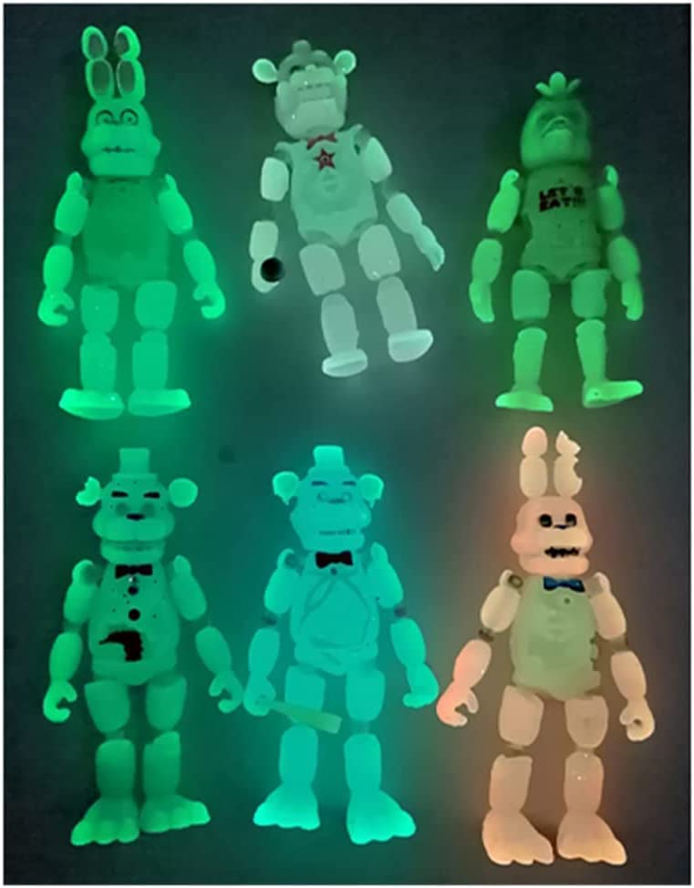 MOV Lightening Toy Security Breach Series Foxy Bonnie Fazbear PVC Action Figures Models Dolls Birthday Gift Toys for Kids (d)