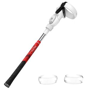 zybergears vr golf club for oculus quest 2 accessories, golf club handle attachment compatible with meta quest 2 left and right controller