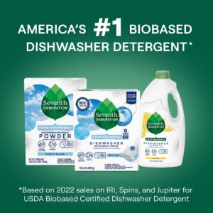 Seventh Generation Dishwasher Detergent Packs, Blasts Away Stuck-On Food, Free & Clear, 45 Packs