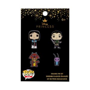 loungefly mulan 25th anniversary pin set