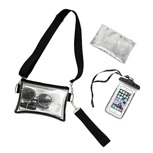 XXRCBag Clear Stadium Bag, Approved for Crossbody Purse, Adjustable Shoulder Concert Sport Women's Pocket, Internal Activity Strap Pocket, Suitable for Airports, Stadiums