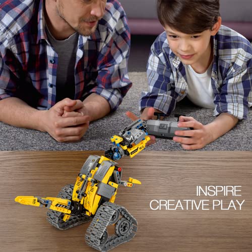 Sillbird STEM Building Toys, Remote & APP Controlled Creator 3in1 Wall Robot/Explorer Robot/Mech Dinosaur Toys Set, Creative Gifts for Boys Girls Kids Aged 6 7 8-12, New 2022 (434 Pieces)