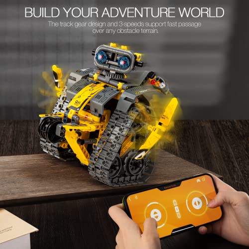 Sillbird STEM Building Toys, Remote & APP Controlled Creator 3in1 Wall Robot/Explorer Robot/Mech Dinosaur Toys Set, Creative Gifts for Boys Girls Kids Aged 6 7 8-12, New 2022 (434 Pieces)