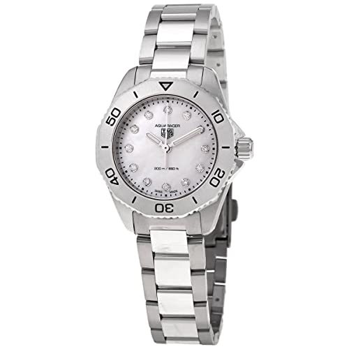 Tag Heuer Aquaracer Quartz Diamond White Mother of Pearl Dial Ladies Watch WBP1416.BA0622