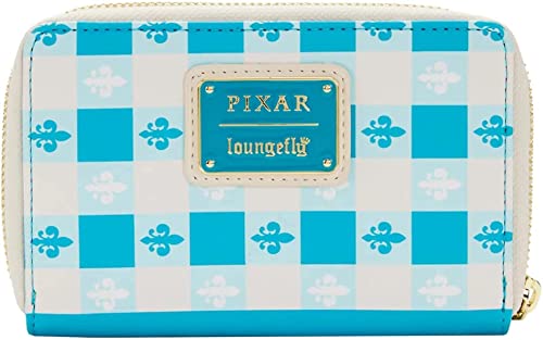 Loungefly Disney Ratatouille 15th Anniversary Gusteau's Cookbook Zip Around Faux Leather Wallet,Lightweight,Blue