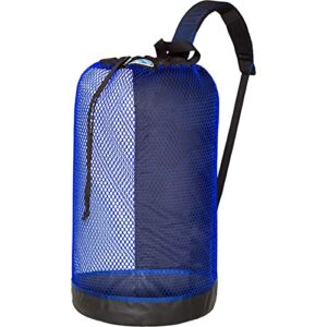 Stahlsac BVI Mesh Backpack: Compact 33L size, great beach bag for dry/wet gear, BLUE