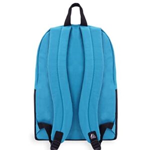 Everest Classic Backpack with Front Organizer, Turquoise, One Size