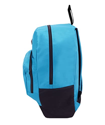 Everest Classic Backpack with Front Organizer, Turquoise, One Size