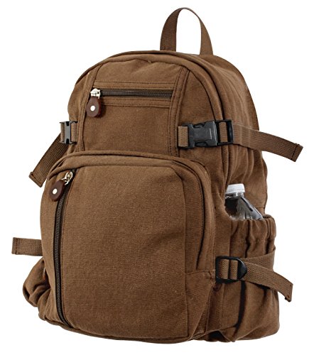 Rothco Vintage Canvas Mini Backpack-Earth Brown