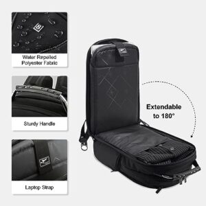 LEVEL8 Laptop Backpack, Durable Work Backpack for Men Women, Computer Bag for Business Fits 15.6" Laptop and Notebook - Black