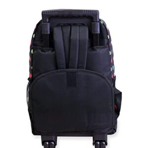 Everest Wheeled Backpack with Pattern, Polkadot, One Size