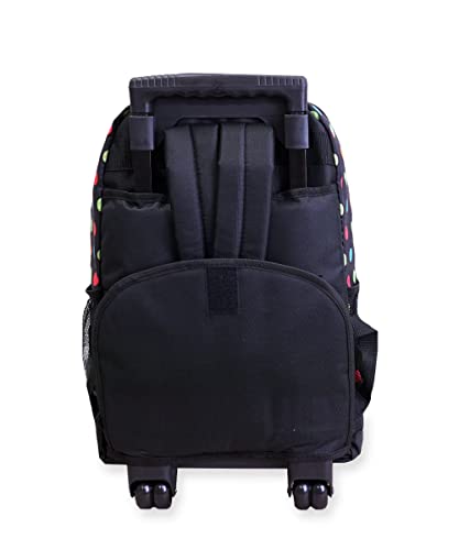 Everest Wheeled Backpack with Pattern, Polkadot, One Size