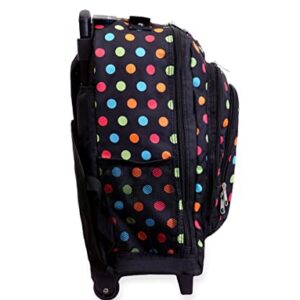 Everest Wheeled Backpack with Pattern, Polkadot, One Size