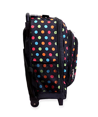 Everest Wheeled Backpack with Pattern, Polkadot, One Size