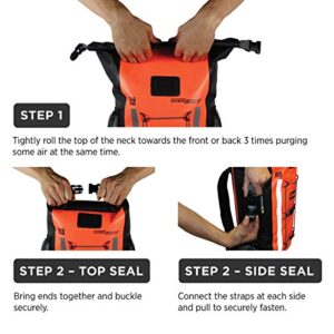 OverBoard Waterproof Pro-Vis Backpack, Orange, 30-Liter