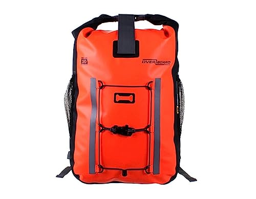 OverBoard Waterproof Pro-Vis Backpack, Orange, 30-Liter