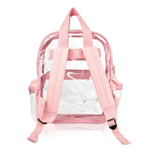 DALIX Small Clear Backpack Bag in Pink