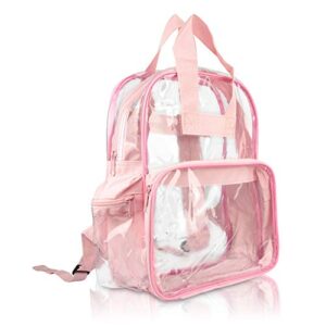 DALIX Small Clear Backpack Bag in Pink