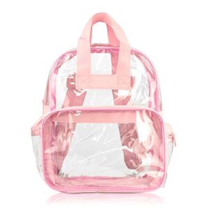 DALIX Small Clear Backpack Bag in Pink