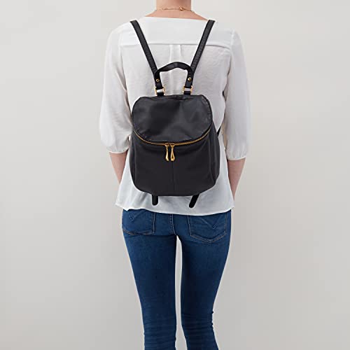 HOBO Women's Leather River Backpack Purse (Black)