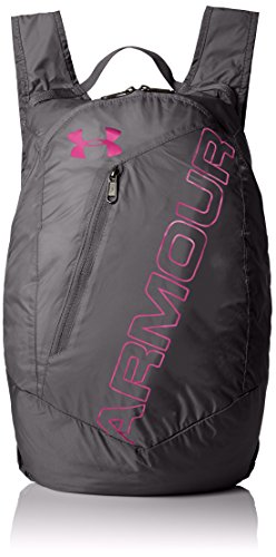 Under Armour Packable Backpack, Graphite (040)/Tropic Pink, One Size Fits All