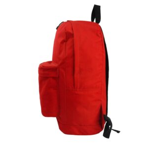 K-Cliffs Basic Emergency Survival Backpack Classic Simple School Book Bag Student Daily Daypack 18 Inch Red 18"x13"x16"