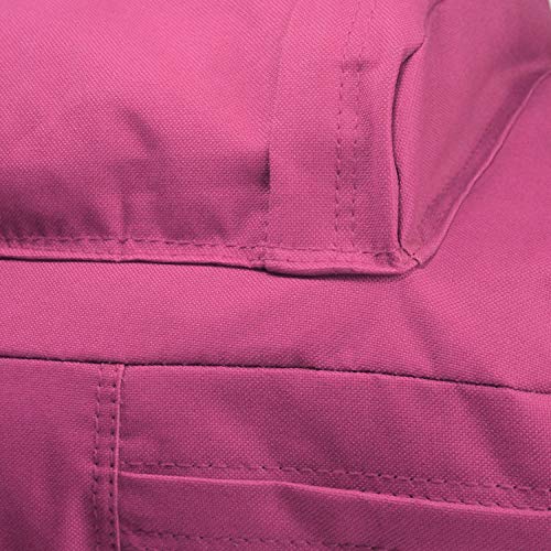 K-Cliffs Basic Backpack Classic Simple School Book Bag Student Daily Daypack 18 Inch (Hot Pink)