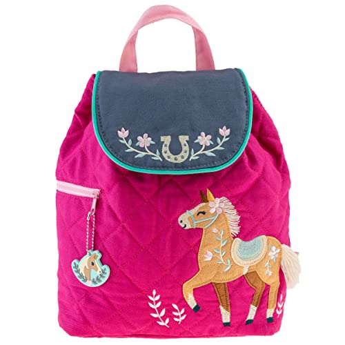 Stephen Joseph Girls Quilted Horse Backpack with Coloring Activity Pad