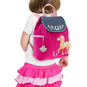 Stephen Joseph Girls Quilted Horse Backpack with Coloring Activity Pad