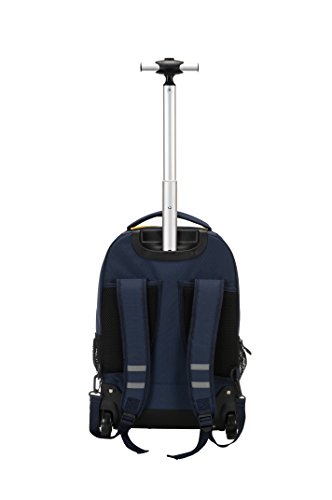 Rockland Single Handle Rolling Backpack, Navy, 19-Inch