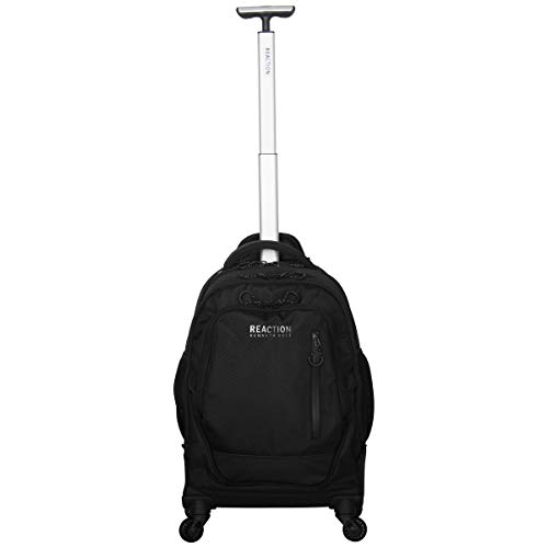 Kenneth Cole Reaction 17" Polyester Dual Compartment 4-Wheel Laptop Backpack, Black